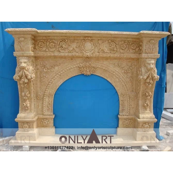 Marble Fireplace Sculpture - onlyartsculpture.com